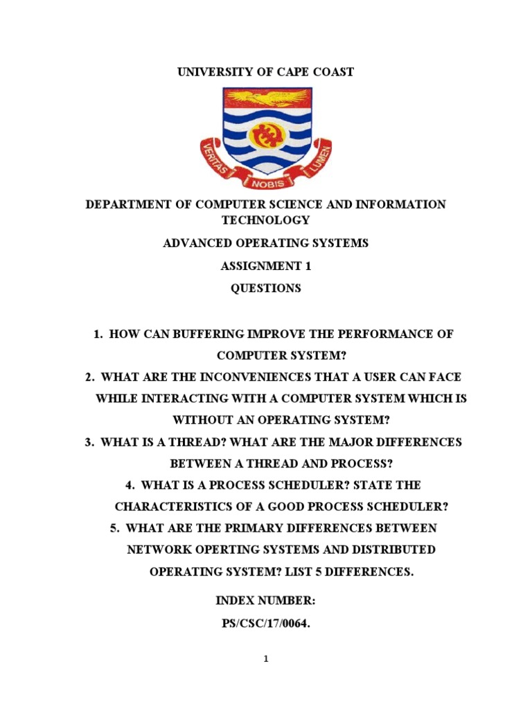 aOS Assignment | PDF | Process (Computing) | Scheduling (Computing)