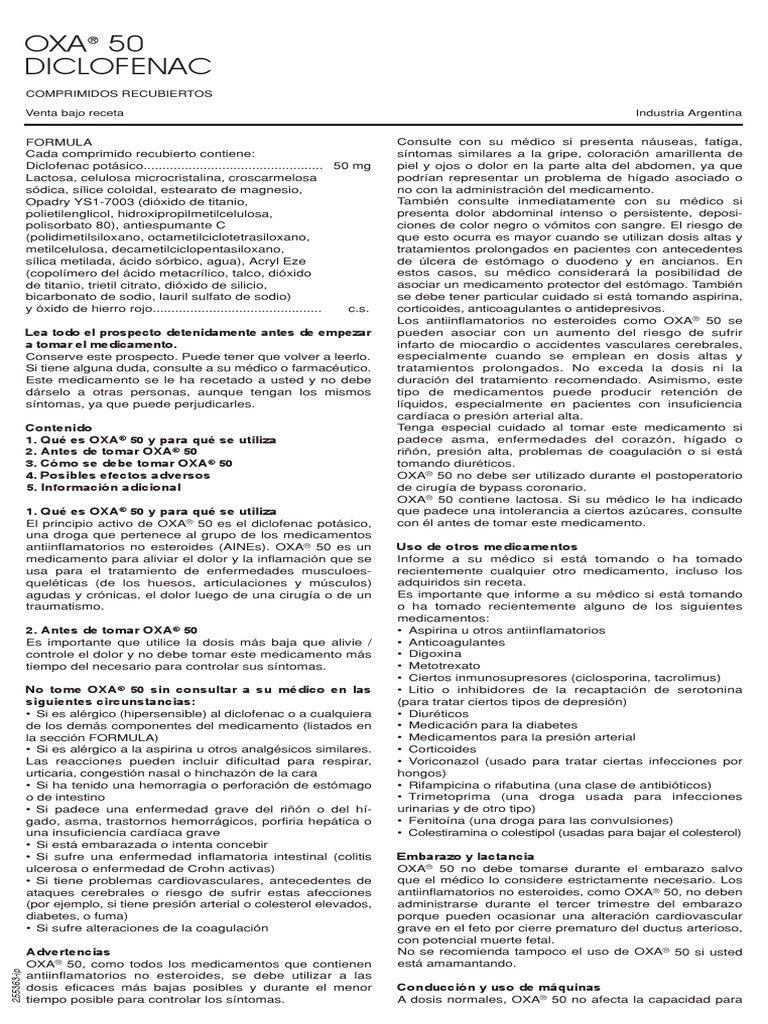 Oxa 50 Paciente | PDF | Droga anti-inflamatoria libre de esteroides ...