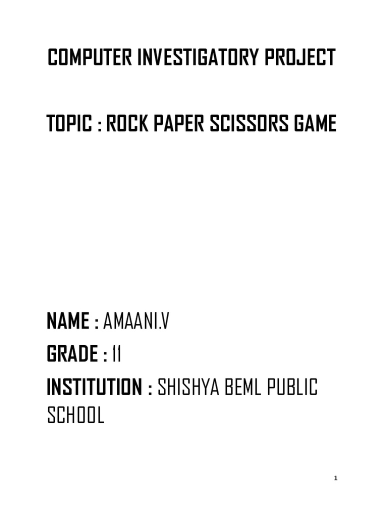 Computer Investigatory Project Pdf Python Programming Language Library Computing