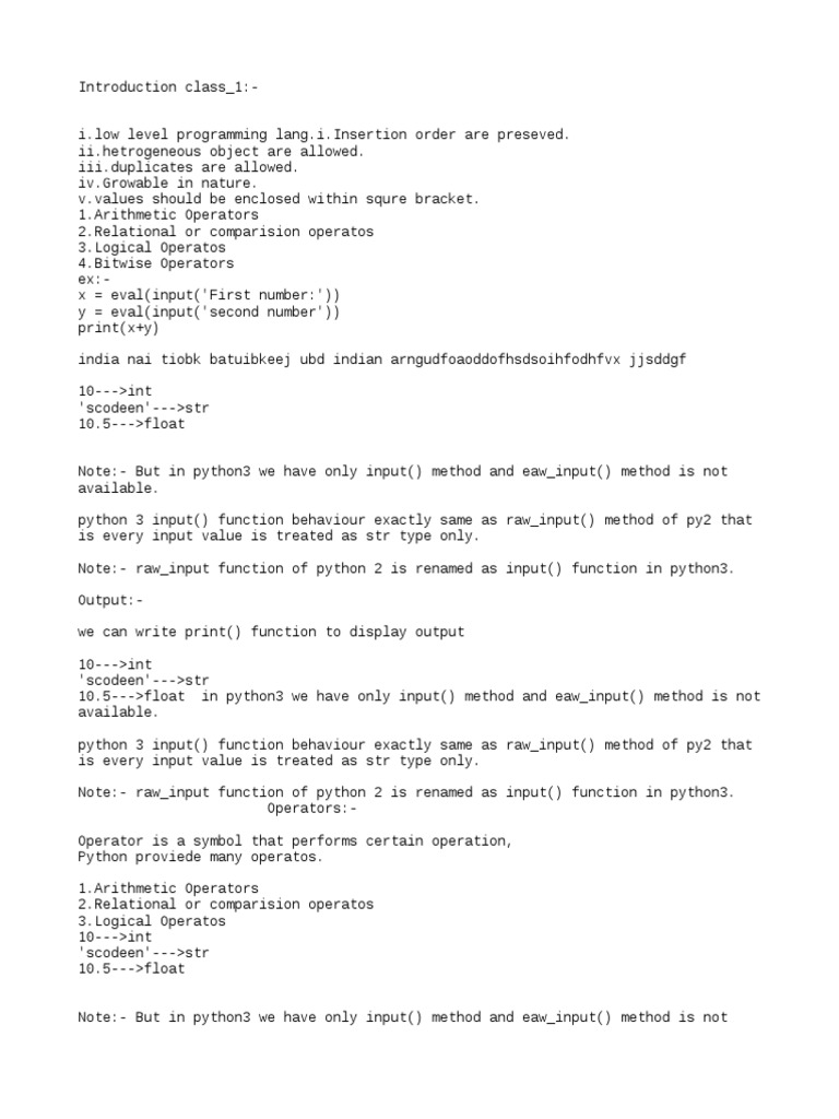 An Introduction to Python: Data Types, Operators, Input/Output ...