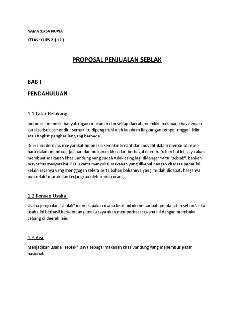 Proposal PKWU | PDF | Griya & Taman