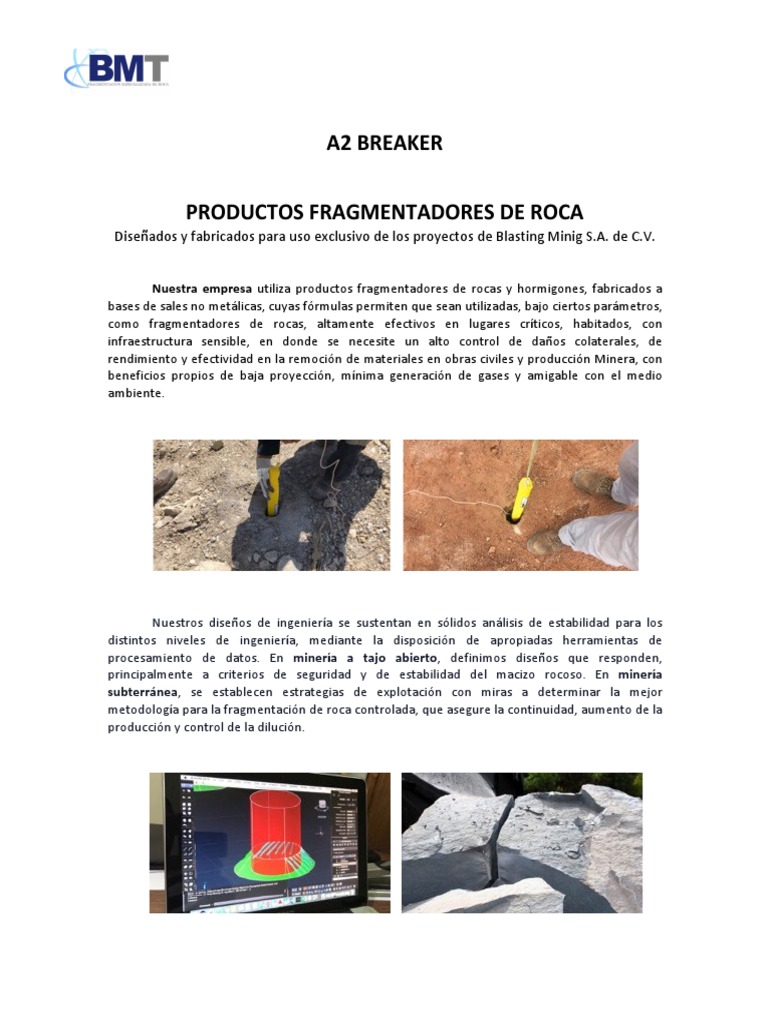 Información Producto A2 Breaker | PDF | Minería | Hormigón