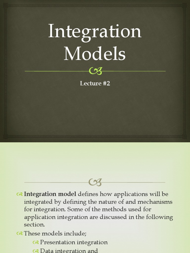 Integration Models | PDF | Software | Integral