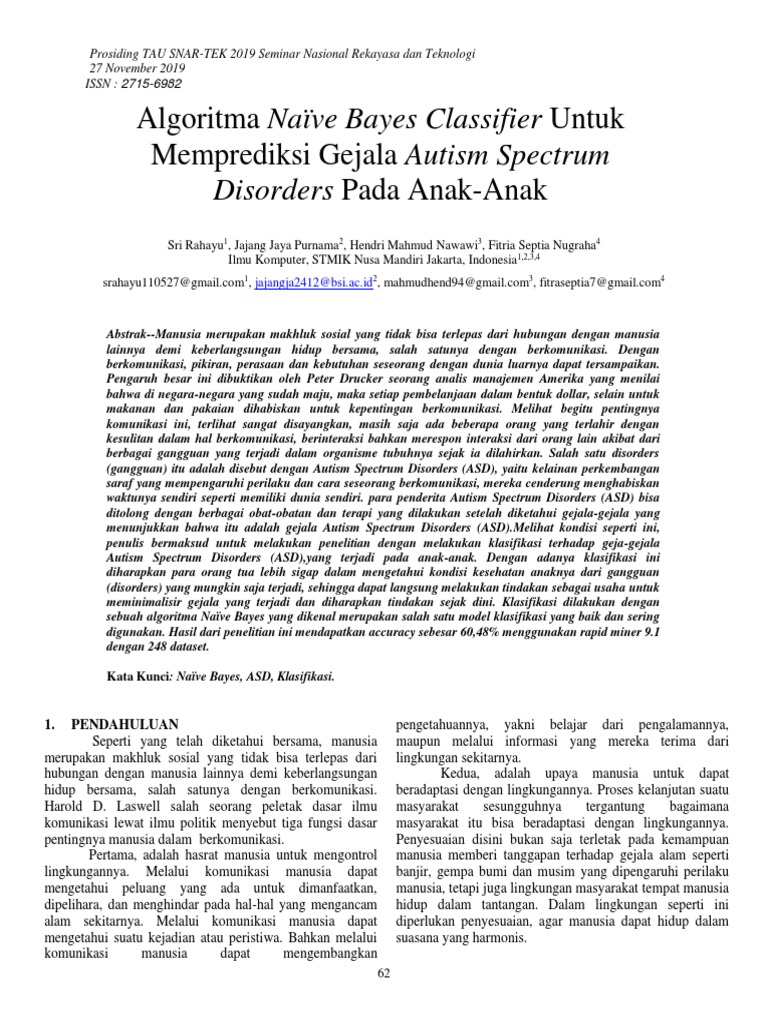 Algoritma Naïve Bayes Classifier Untuk Memprediksi Gejala Autism ...