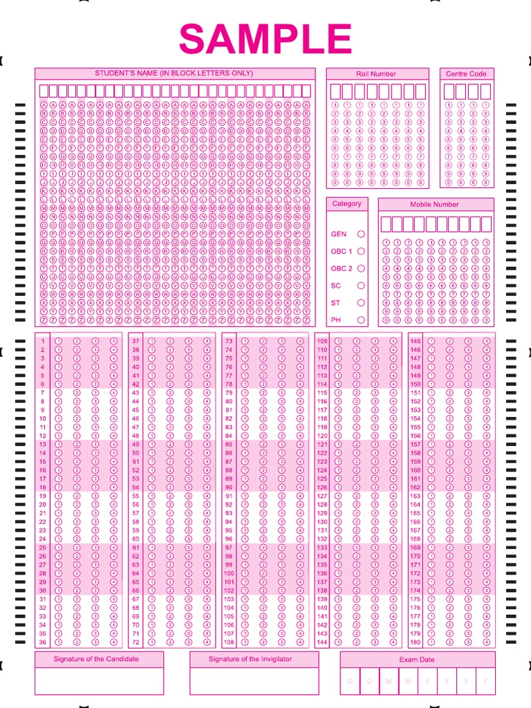 Neet Omr Sheet | PDF