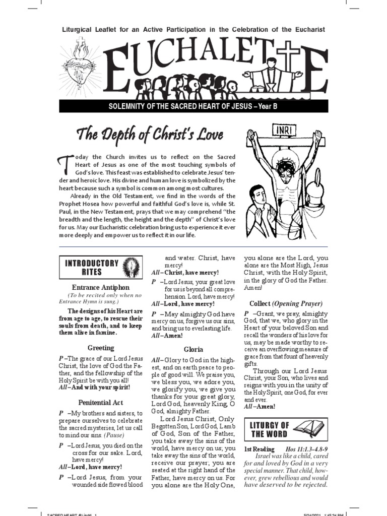 Sacred Heart (B) | PDF | Eucharist | Jesus