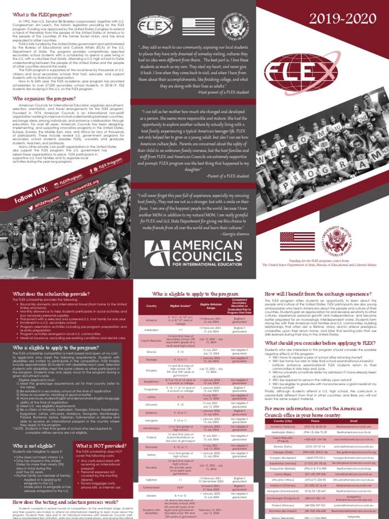 FLEX Program: Global Student Exchange | PDF | Wellness
