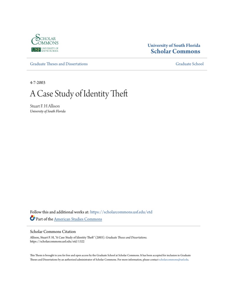 A Case Study of Identity Theft | PDF | Identity Theft | Fraud
