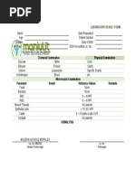 Fecalysis Form New 2021 | PDF | Medical Specialties | Clinical Medicine