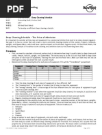Bar Cleaning Schedule | PDF | Non Alcoholic Drinks | Domestic Implements