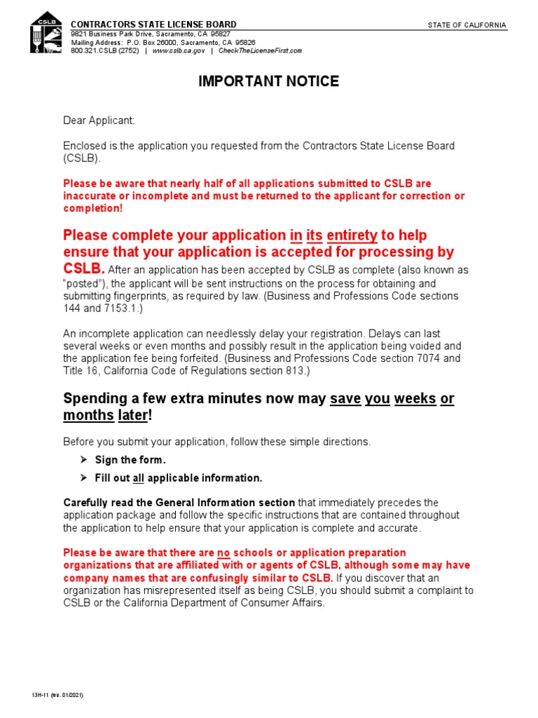 Application For Registration As A Home Improvement Salesperson | PDF ...