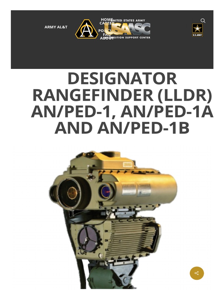 Lightweight Laser Designator Rangefinder (LLDR) AN - PED-1, AN - PED-1A ...