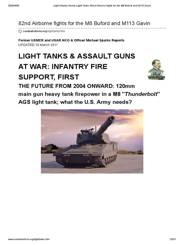 Light Infantry Needs Light Tanks - 82nd Airborne Fights For The M8 ...