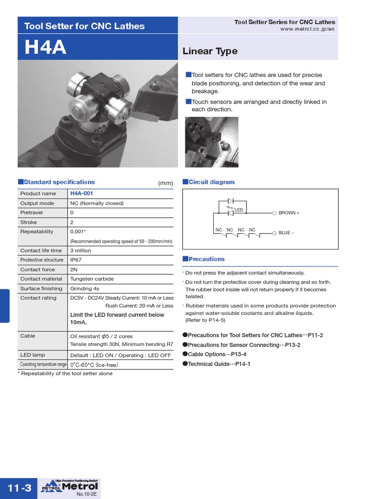 Linear Type: Tool Setter For CNC Lathes | Download Free PDF | Numerical ...