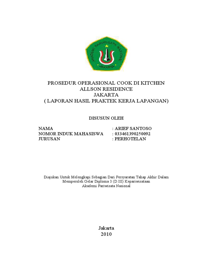 Sop FNB Cooking | PDF