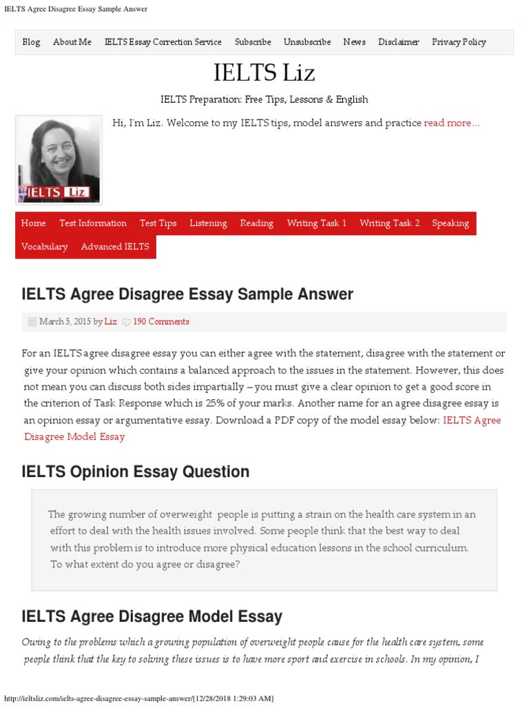 IELTS Agree Disagree Essay Sample Answer | PDF | Essays | Cognition