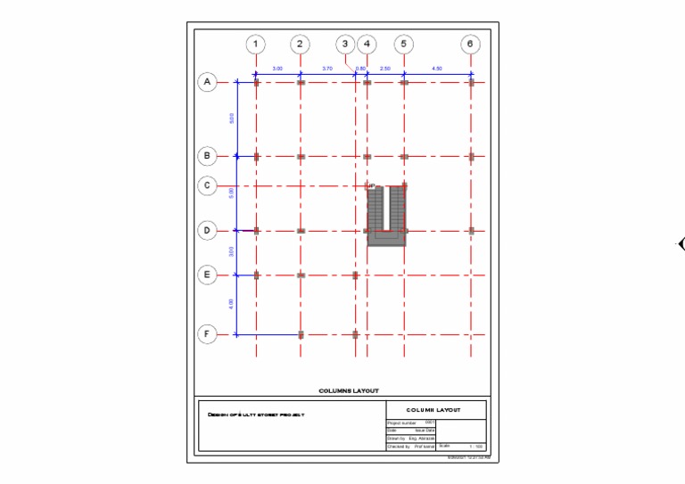 Project Building - Sheet - A101 - COLUMN LAYOUT | PDF