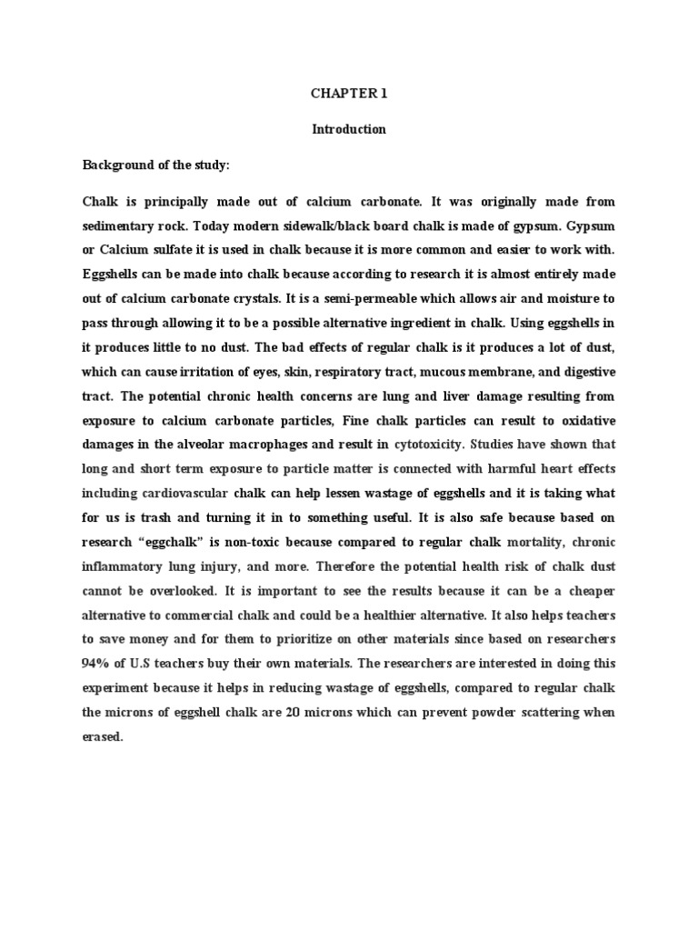 Egg Chalk | PDF | Gypsum | Experiment