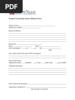 Counseling Referral Form Template PDF | PDF