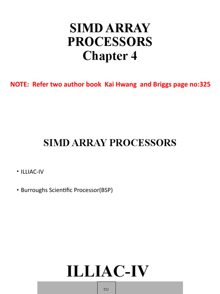 SIMD Array Processor | Download Free PDF | Central Processing Unit | Computer Network