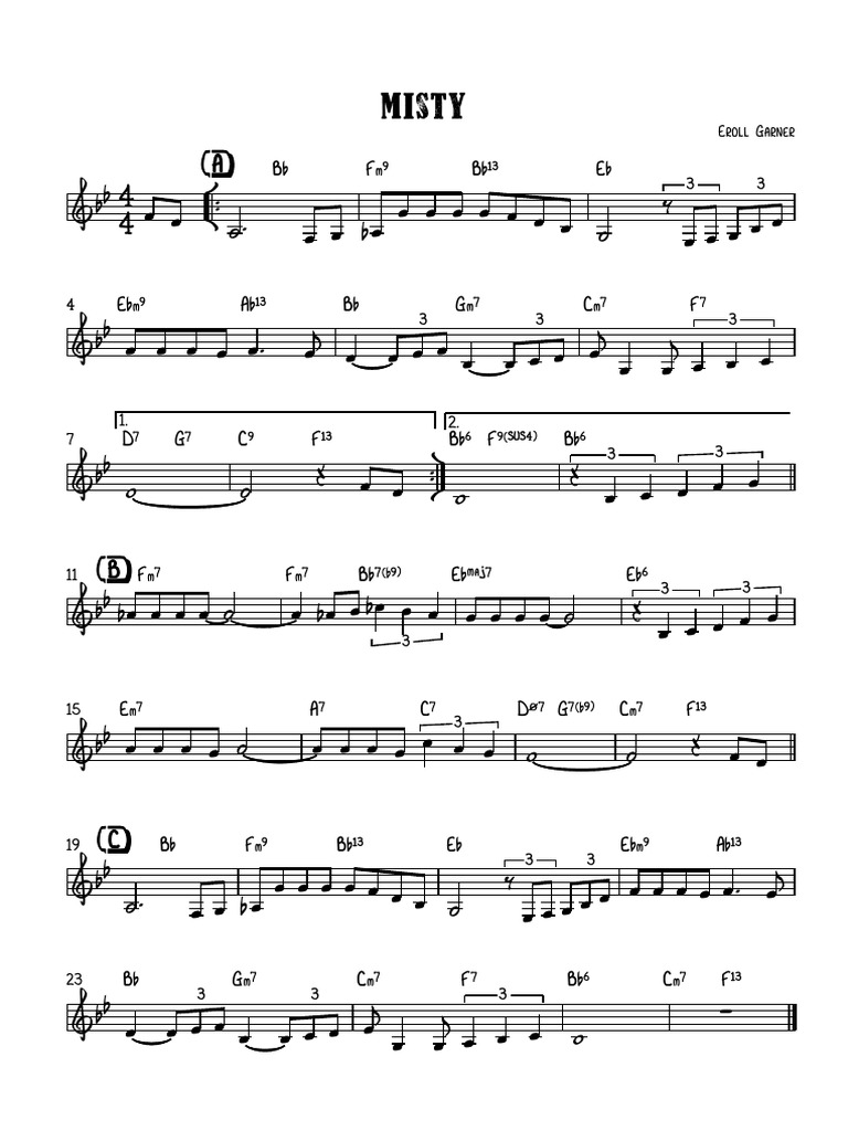 Misty BB - Full Score | PDF
