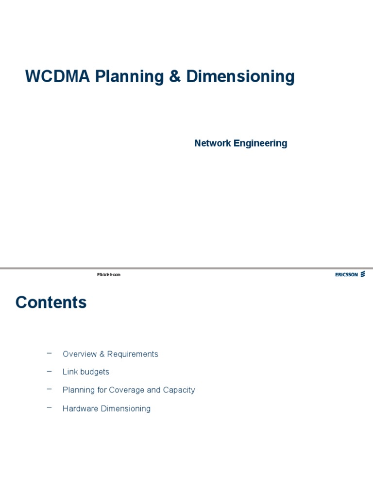 WCDMA RAN Design - Training | PDF | High Speed Packet Access | Decibel