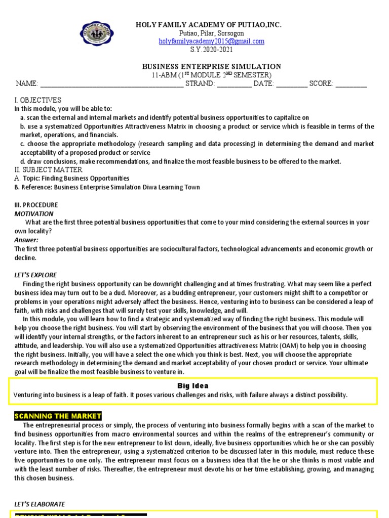 Business Enterprise Simulation | PDF | Entrepreneurship | Smartphone