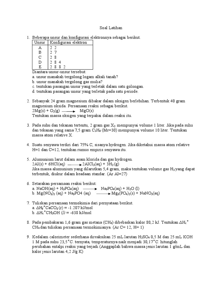 Soal Latihan1 | PDF