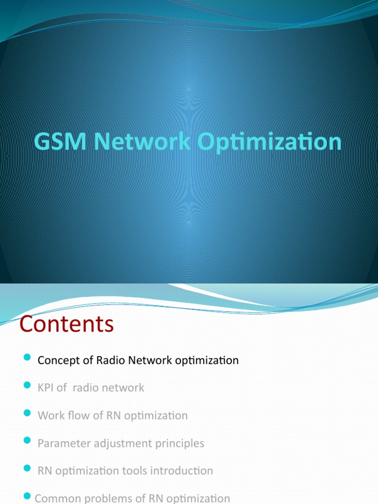 GSM Network Optimization | PDF | Telecommunications | Radio Technology