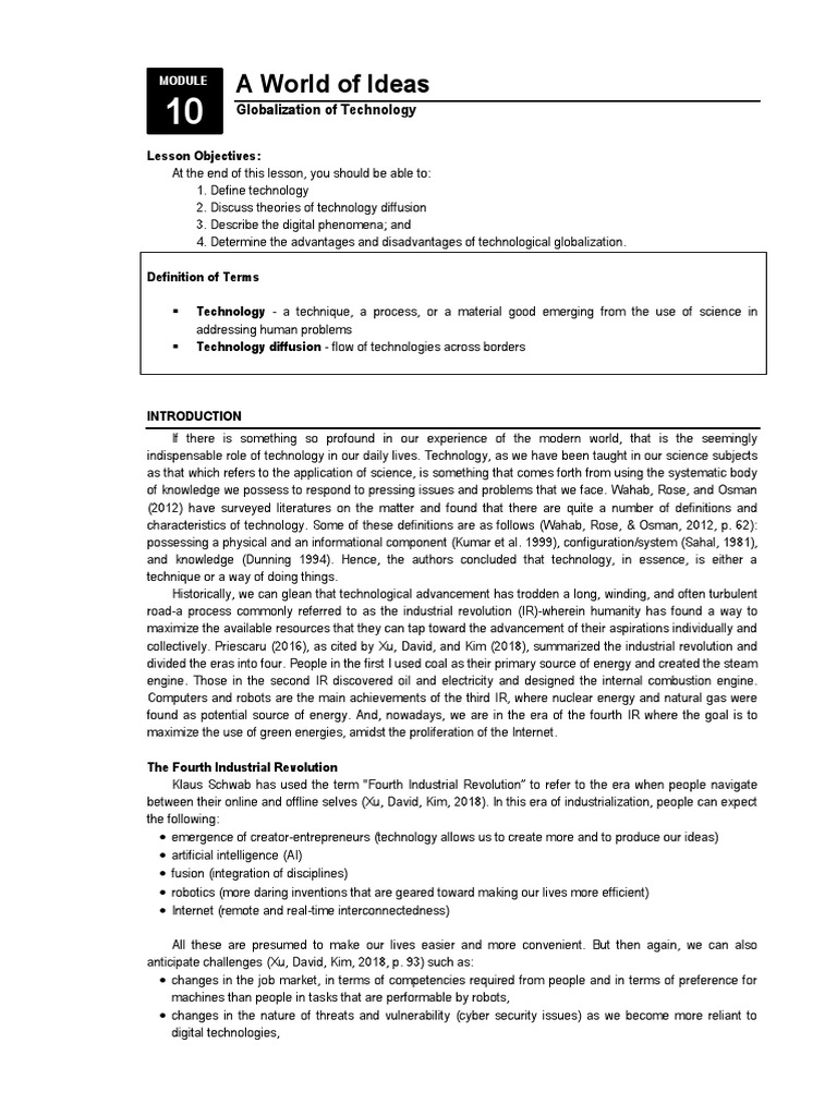 Module 10 - Globalization of Technology | PDF | Artificial Intelligence ...