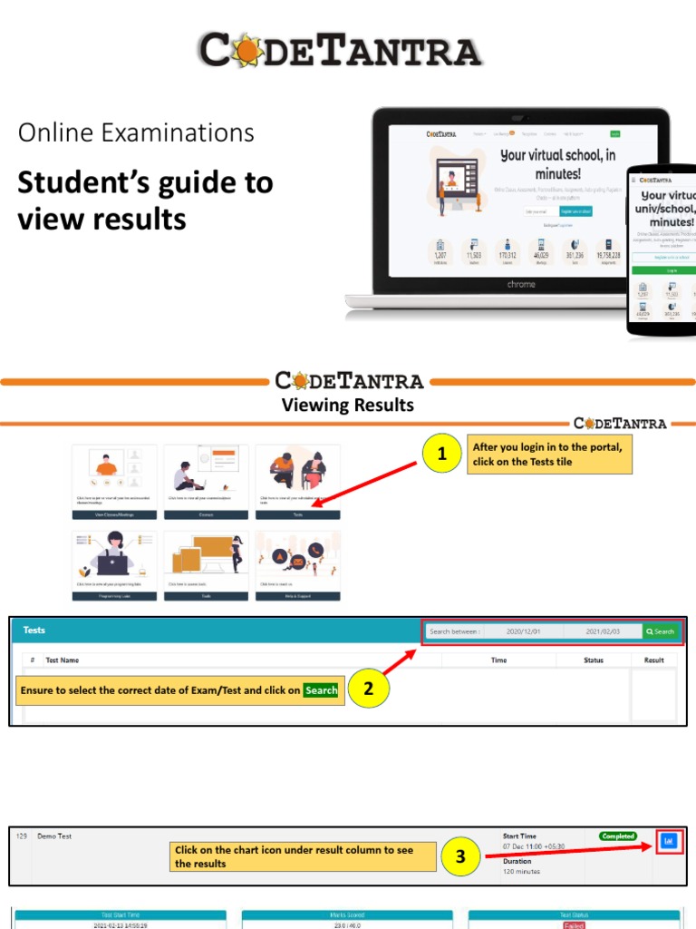 How to View Online Exam Results | PDF