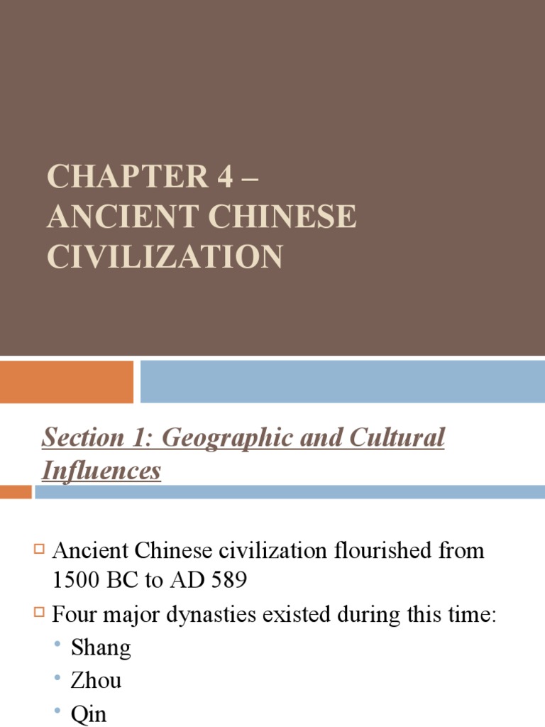 Chapter 4 - Ancient Chinese Civilization | PDF | Han Chinese | China
