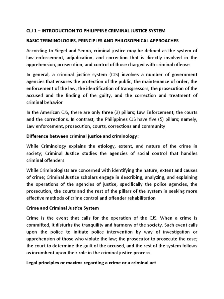 CLJ 1 - PCJS | PDF | Prosecutor | Burden Of Proof (Law)