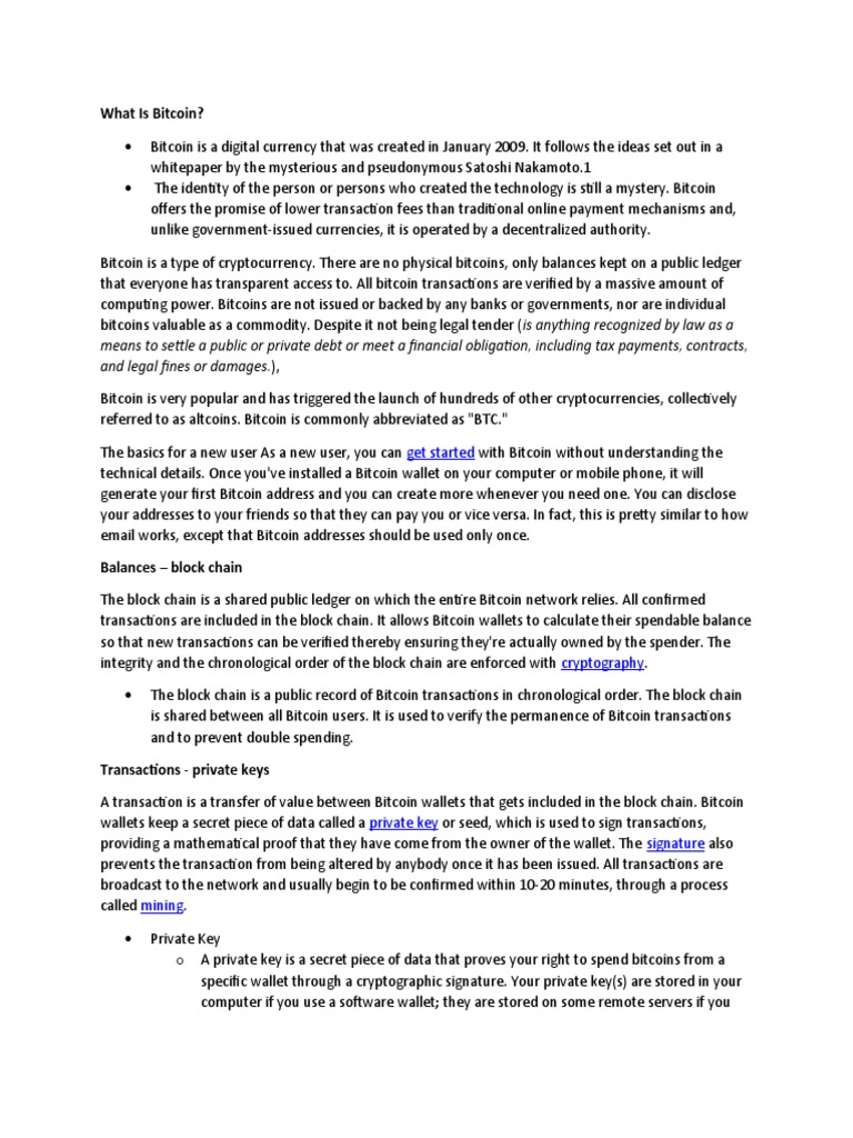 What Is Bitcoin? | PDF | Bitcoin | Cryptocurrency