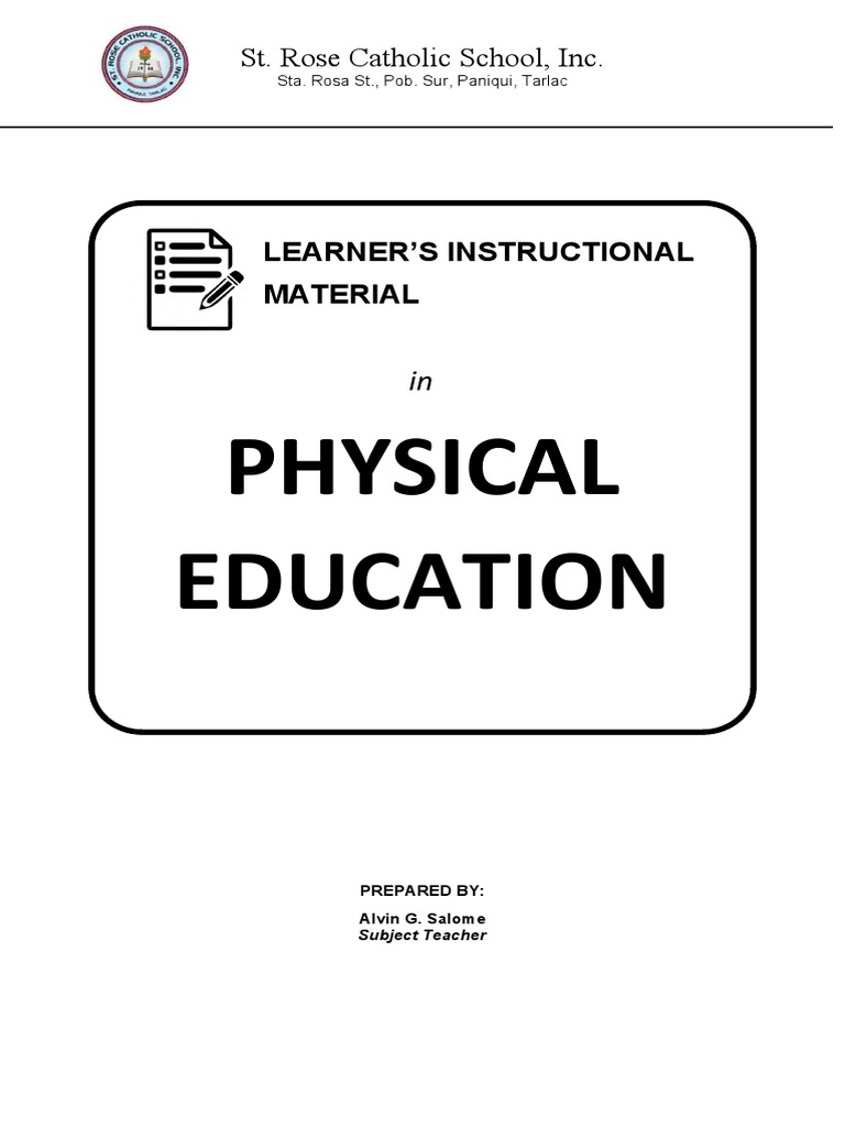 Physical Education: Learner'S Instructional Material | PDF | Body Mass ...