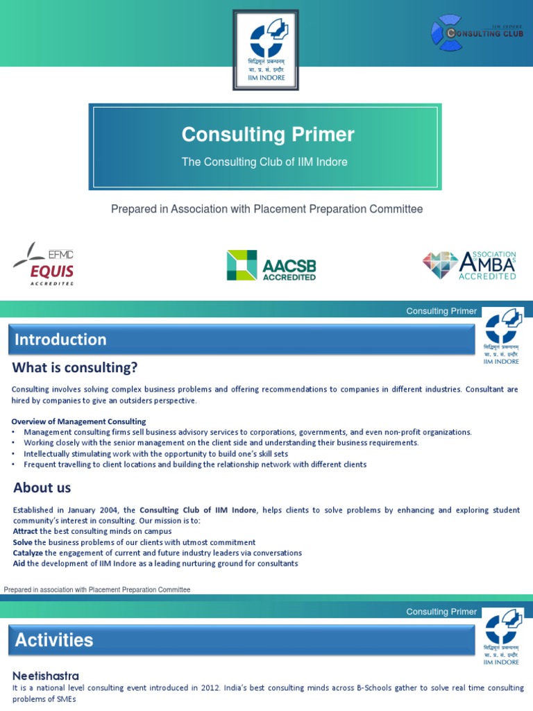 Primer Consulting Club 2020-21 | PDF | Strategic Management | Consultant