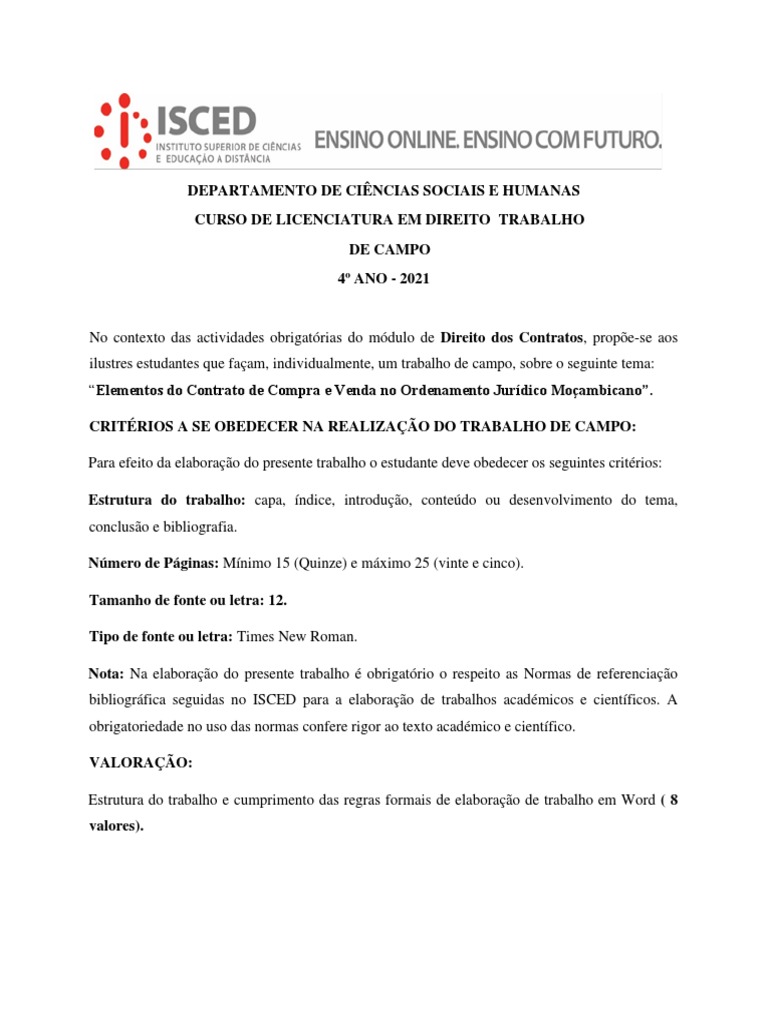 Trab. de Campo D Contratos | PDF