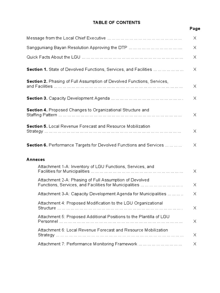 Outline of DTP (Table of Contents) | PDF