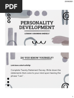Ppt. Lesson 1 - Knowing Oneself PerDev | PDF | Self | Extraversion And Introversion
