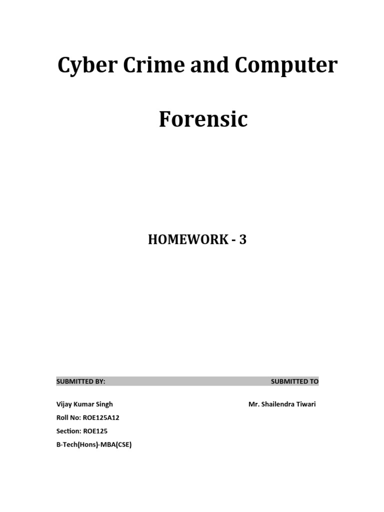 Cyber Crime and Computer Forensic: Homework - 3 | PDF | Media ...