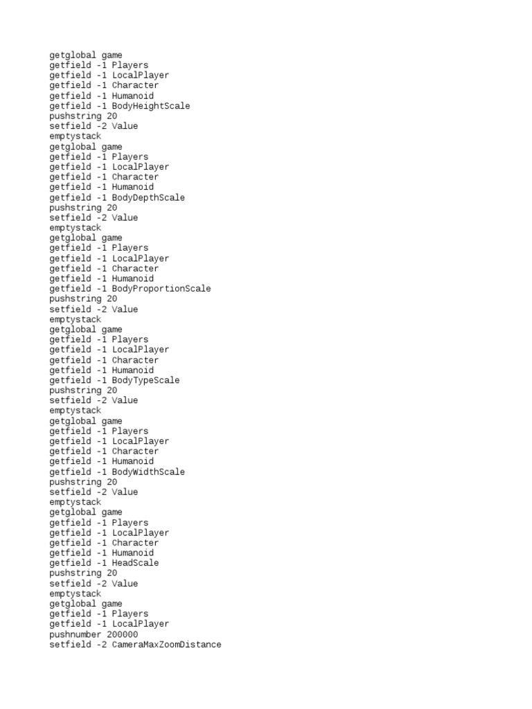 Body Resizer FE Script | PDF