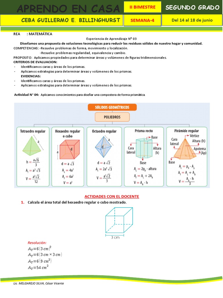 4 Sem Prismas Ii 2° Geb 2021 | PDF | Geometría euclidiana | Geometría ...