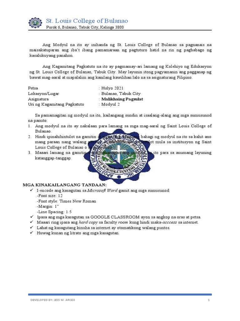 Final Module 1 | PDF