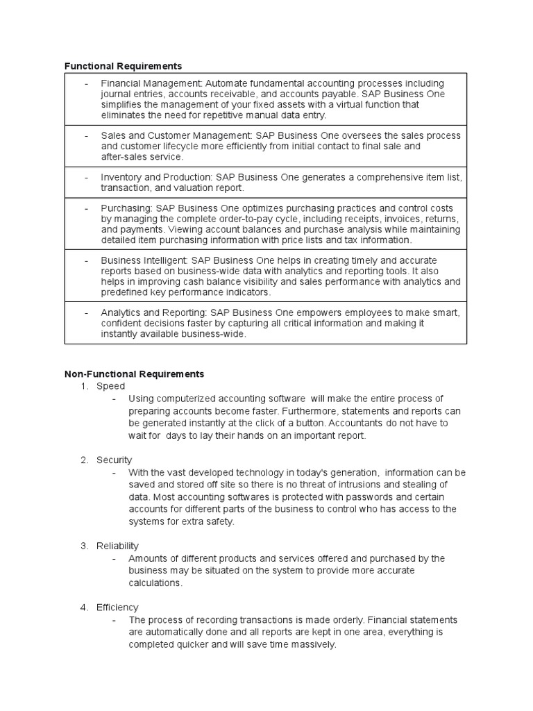 Functional & Non-Functional Requirements | PDF | Analytics | Information Technology Management