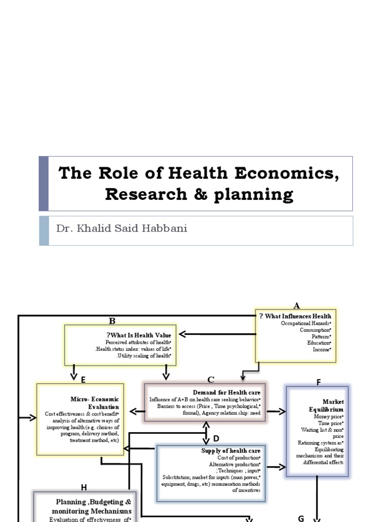The Role of Health Economics, Research & Planning | PDF | Economics ...