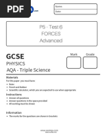 AQA GCSE Combined Science Equation Sheet | PDF | Mass | Force