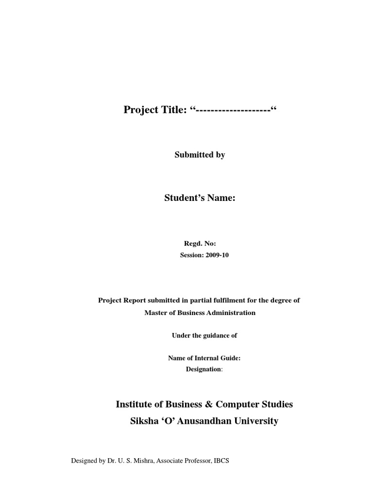 SIP Report Format | PDF | Cognition