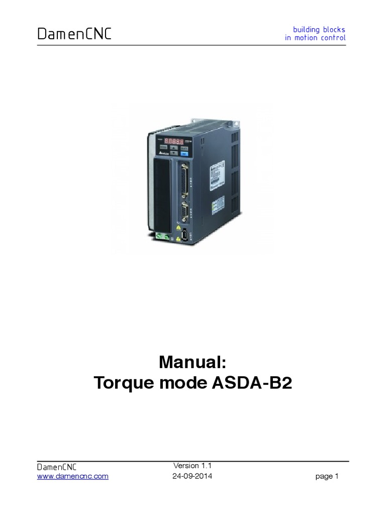 Torque Mode Delta ASDA-B2 | PDF | Electrical Connector | Servomechanism