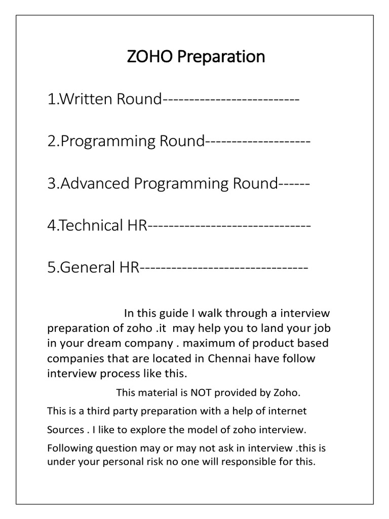 ZOHO Preparation PDF | PDF | String (Computer Science) | Software ... ZOHO Preparation PDF | PDF | String (Computer Science) | Software ...