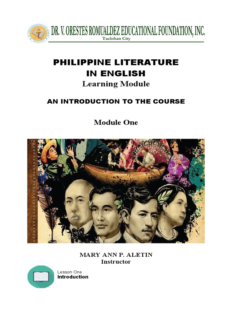 Philippine Literature in English: Learning Module | PDF | Narration | Plot (Narrative)